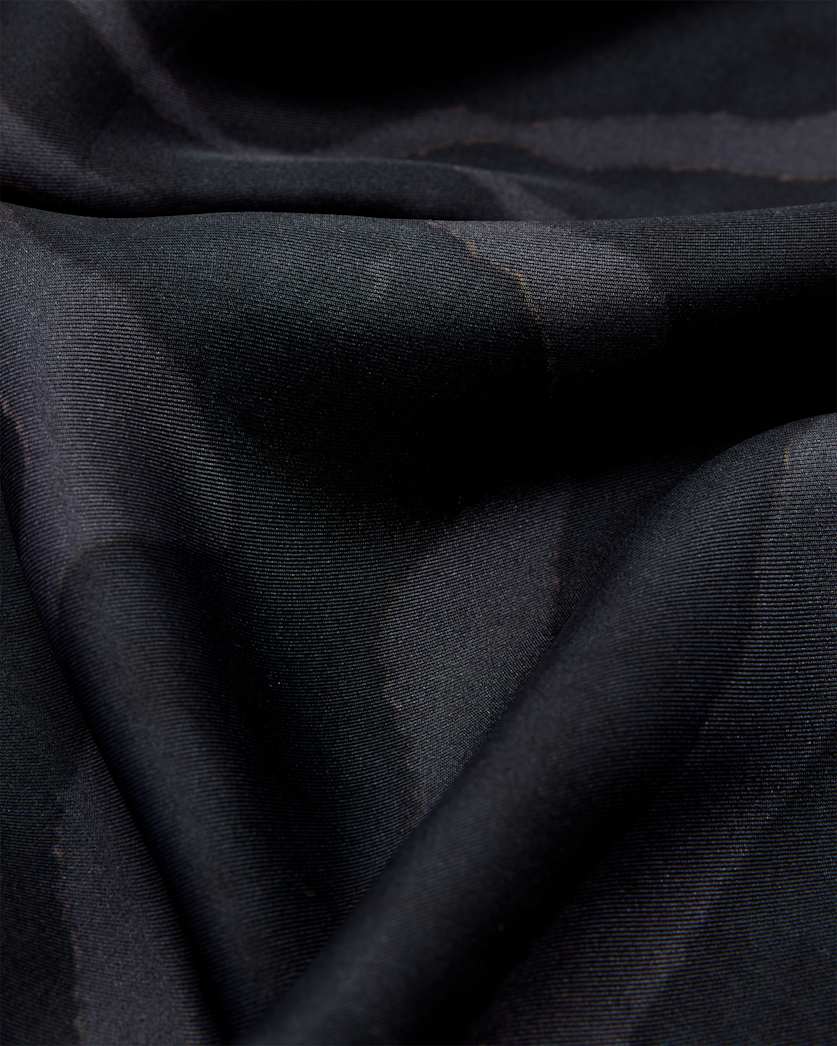 Zoey Square Silk Scarf Black | ALLSAINTS